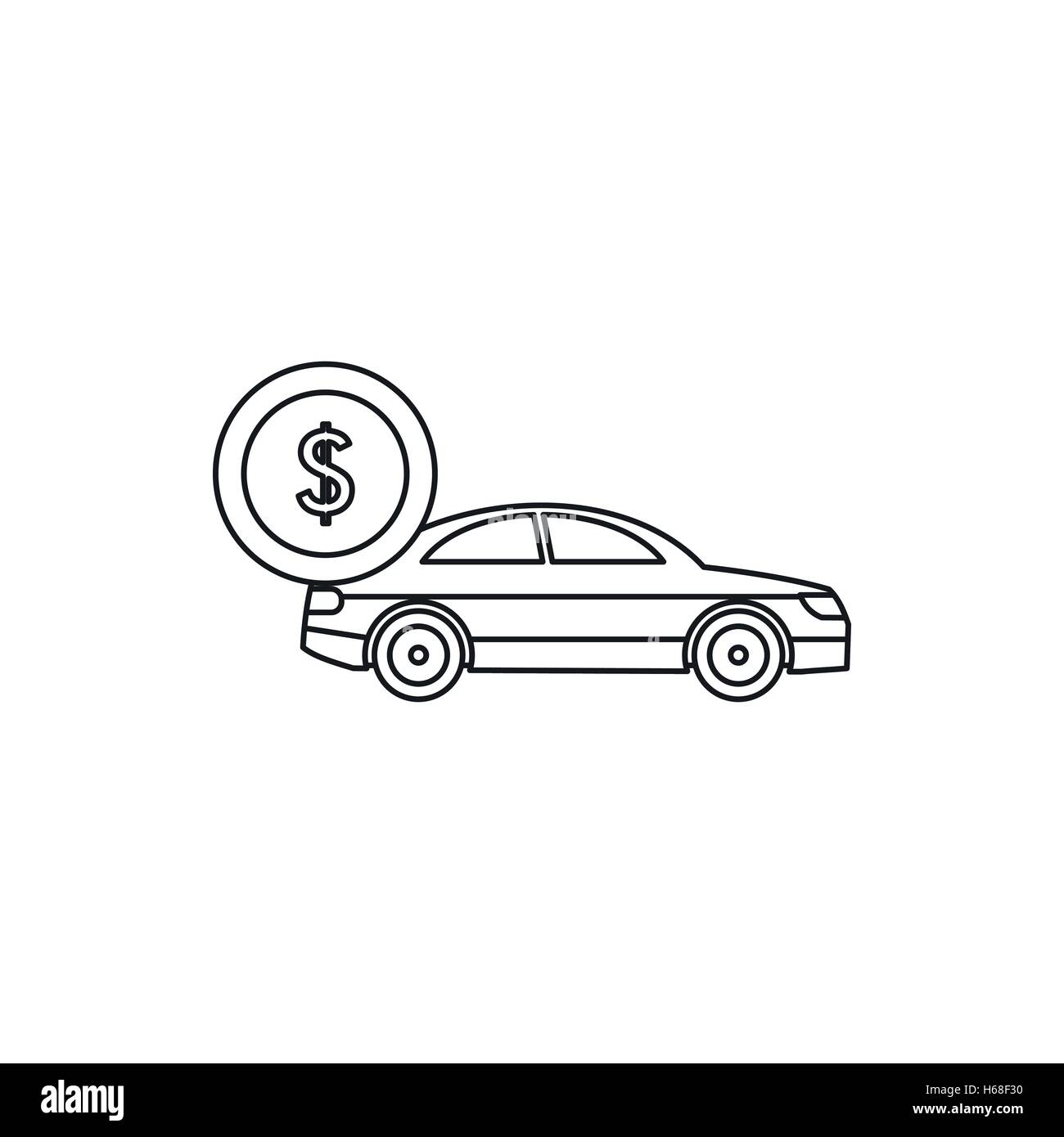Buying auto icon outline Stock Vector Images - Alamy