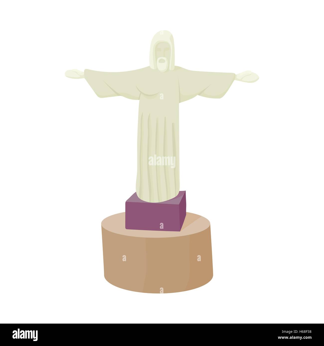 Statue of Christ Redeemer icon, cartoon style Stock Vector Image & Art ...