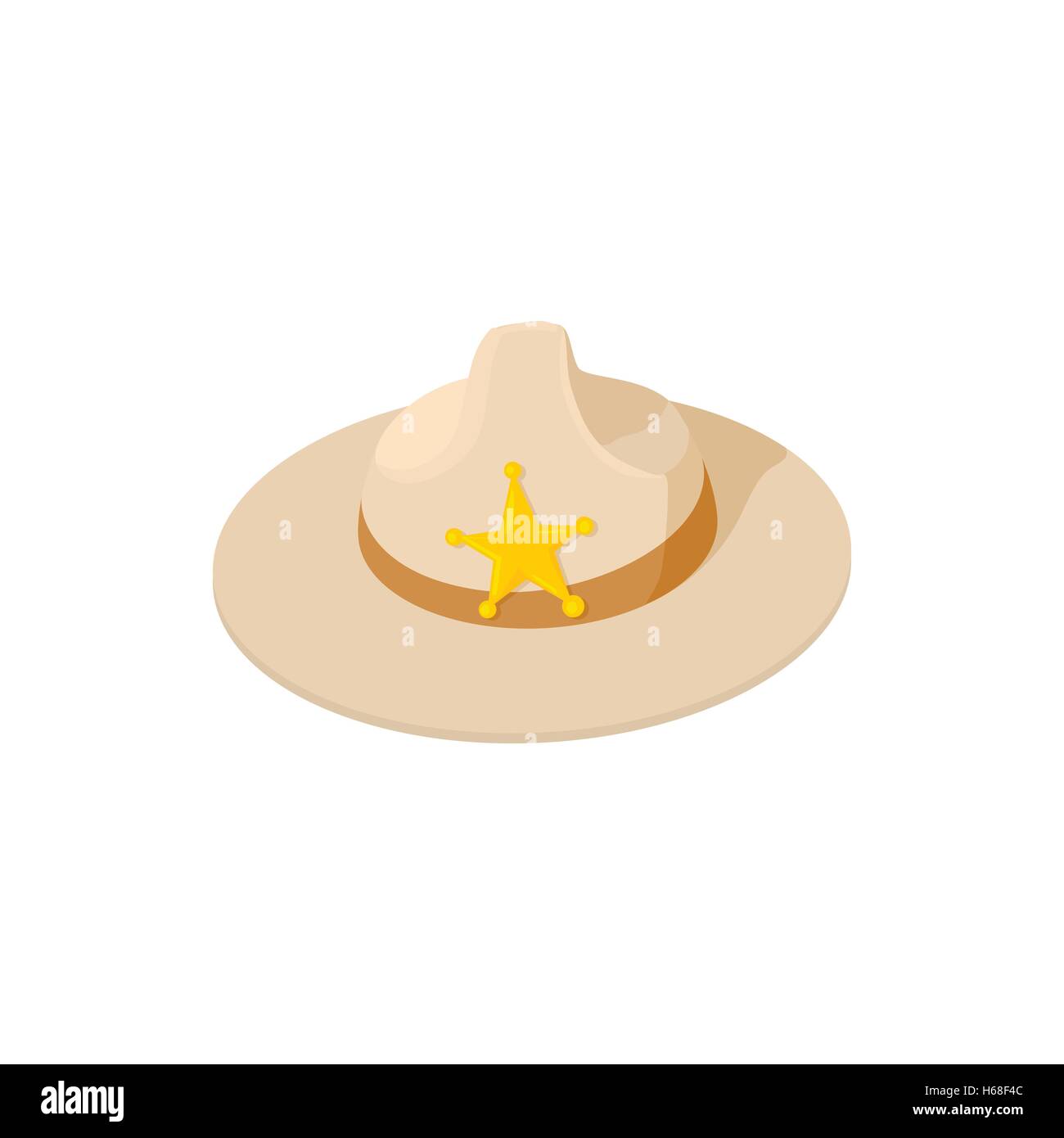 Sheriff badge brown cowboy Stock Vector Images - Alamy