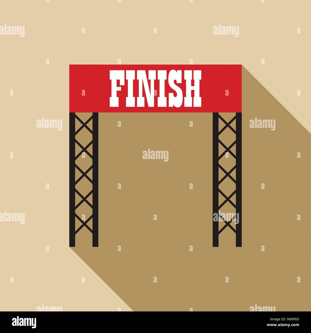 Finish line icon in flat style Stock Vector Image & Art - Alamy