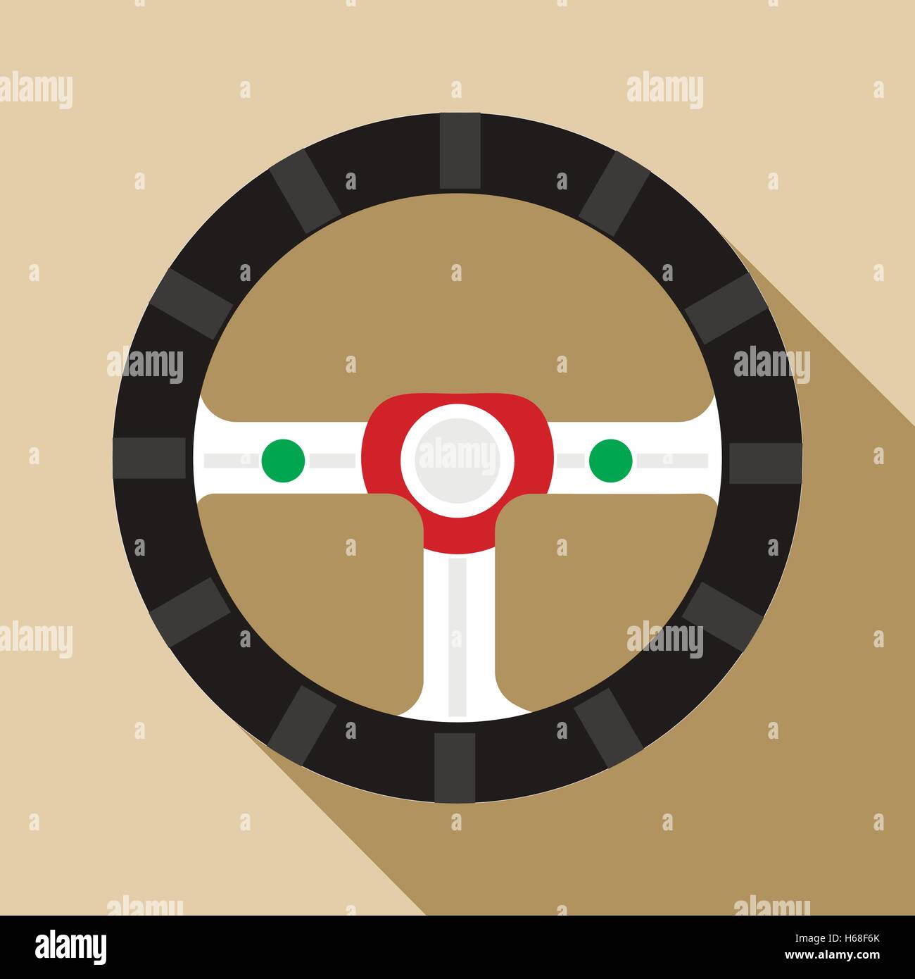 Steering wheel icon in flat style Stock Vector Image & Art - Alamy