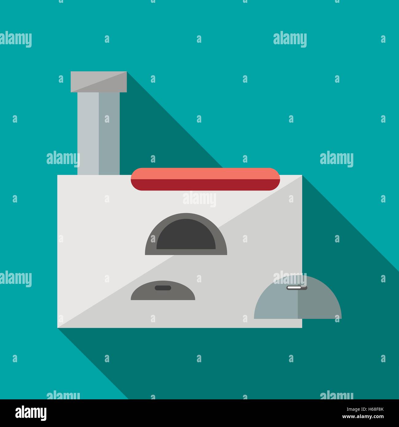 Russian stove icon in flat style Stock Vector Image & Art - Alamy