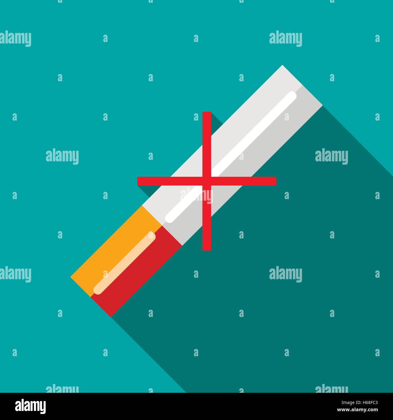 No cigarettes icon in flat style Stock Vector Image & Art - Alamy