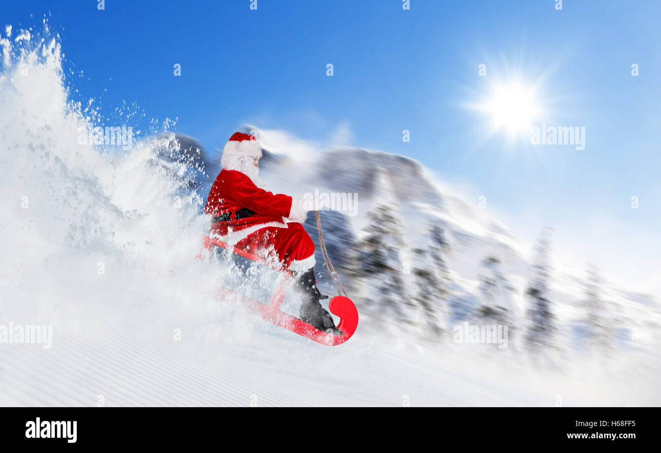 Santa sleigh on white hi-res stock photography and images - Alamy