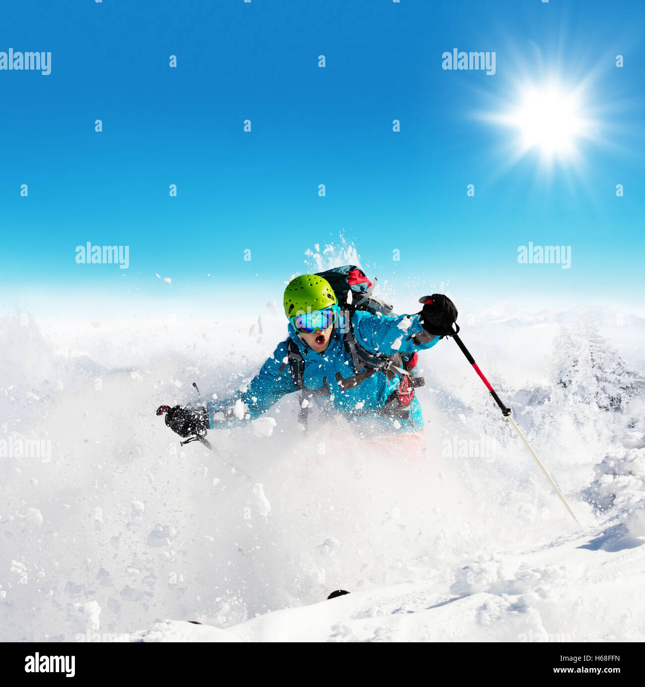Blue sky alpine hi-res stock photography and images - Alamy