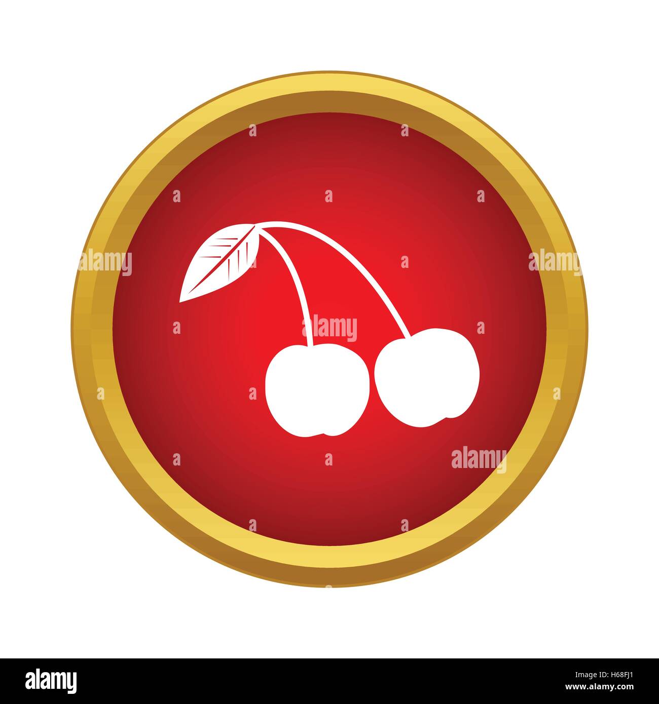 Cherry icon in simple style Stock Vector Image & Art - Alamy