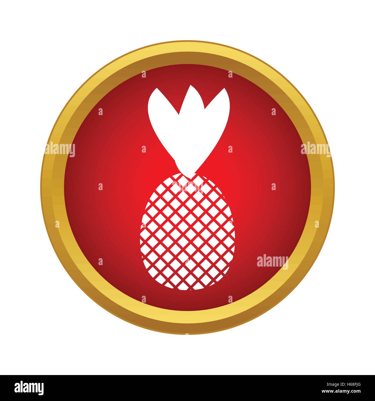 Pineapple icon in simple style Stock Vector Image & Art - Alamy