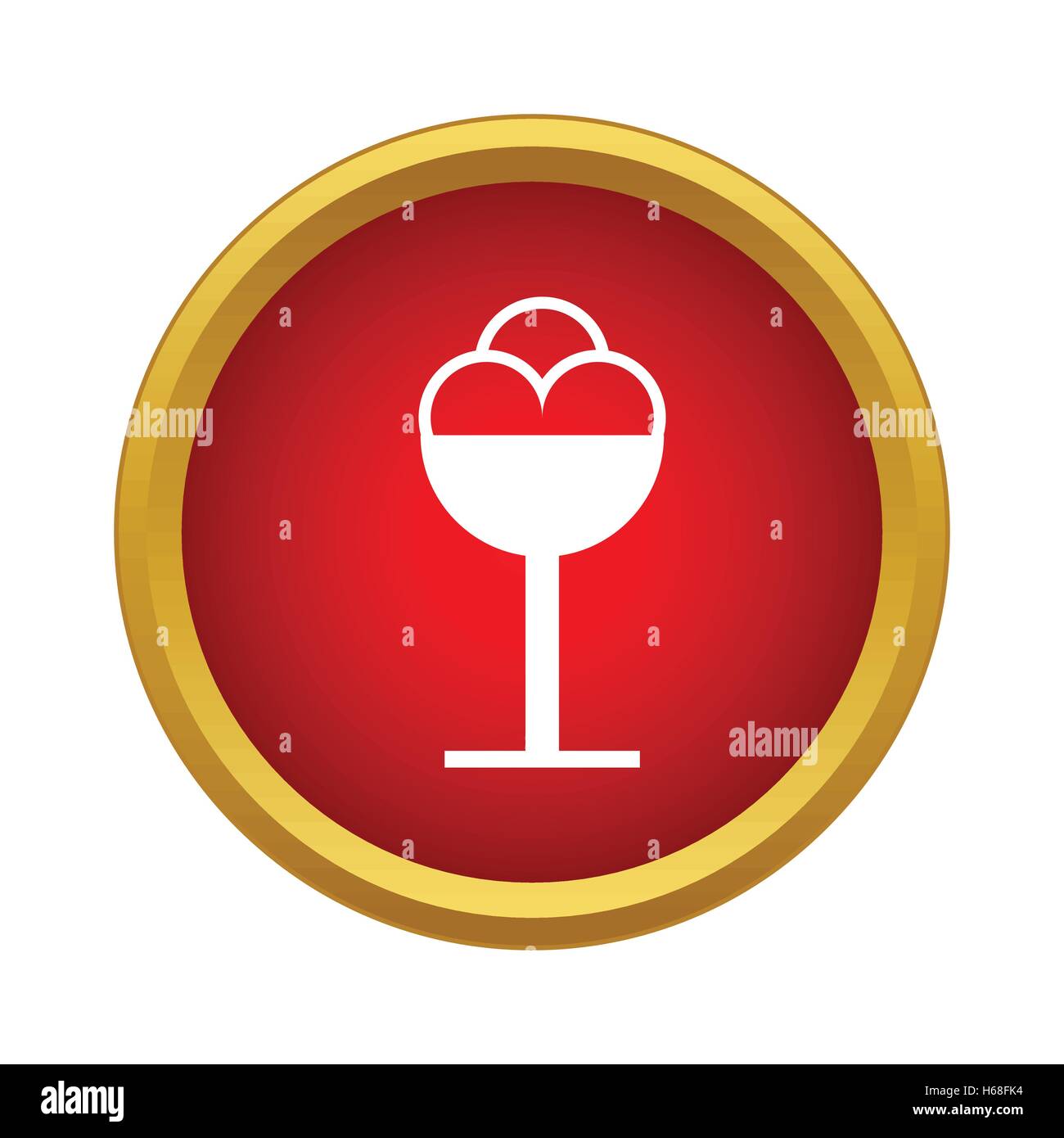 Ice cream button in Stock Vector Images - Alamy