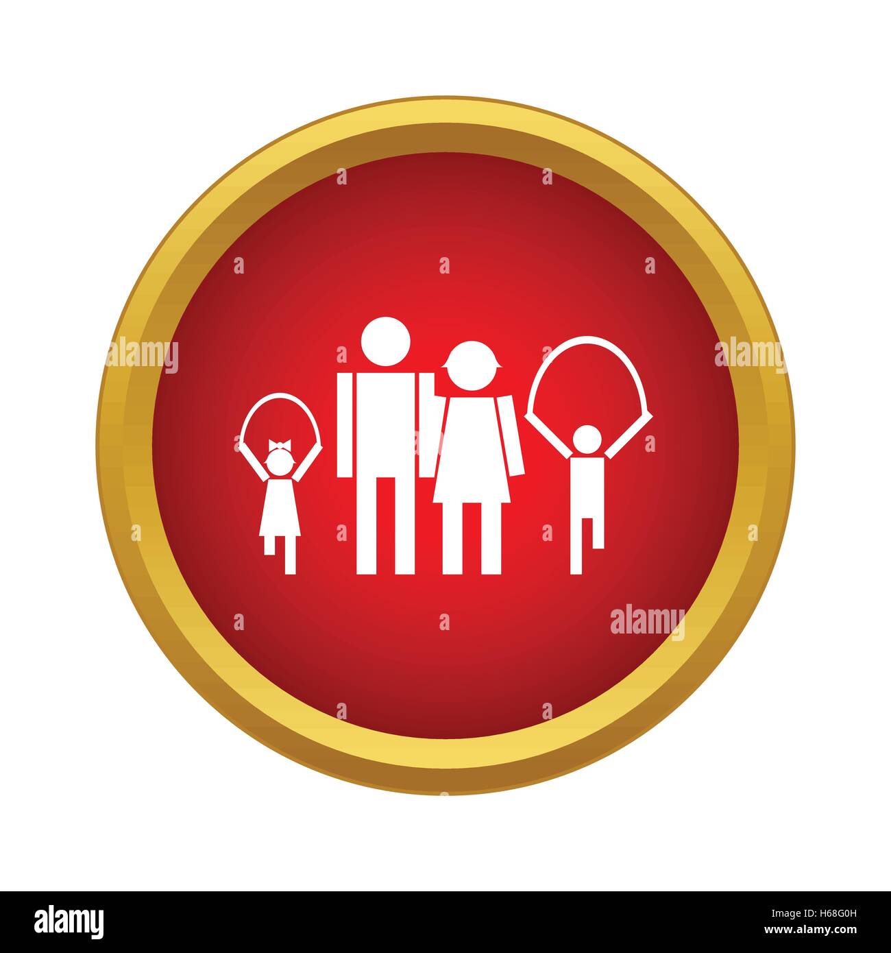 Family on walk icon, simple style Stock Vector Image & Art - Alamy