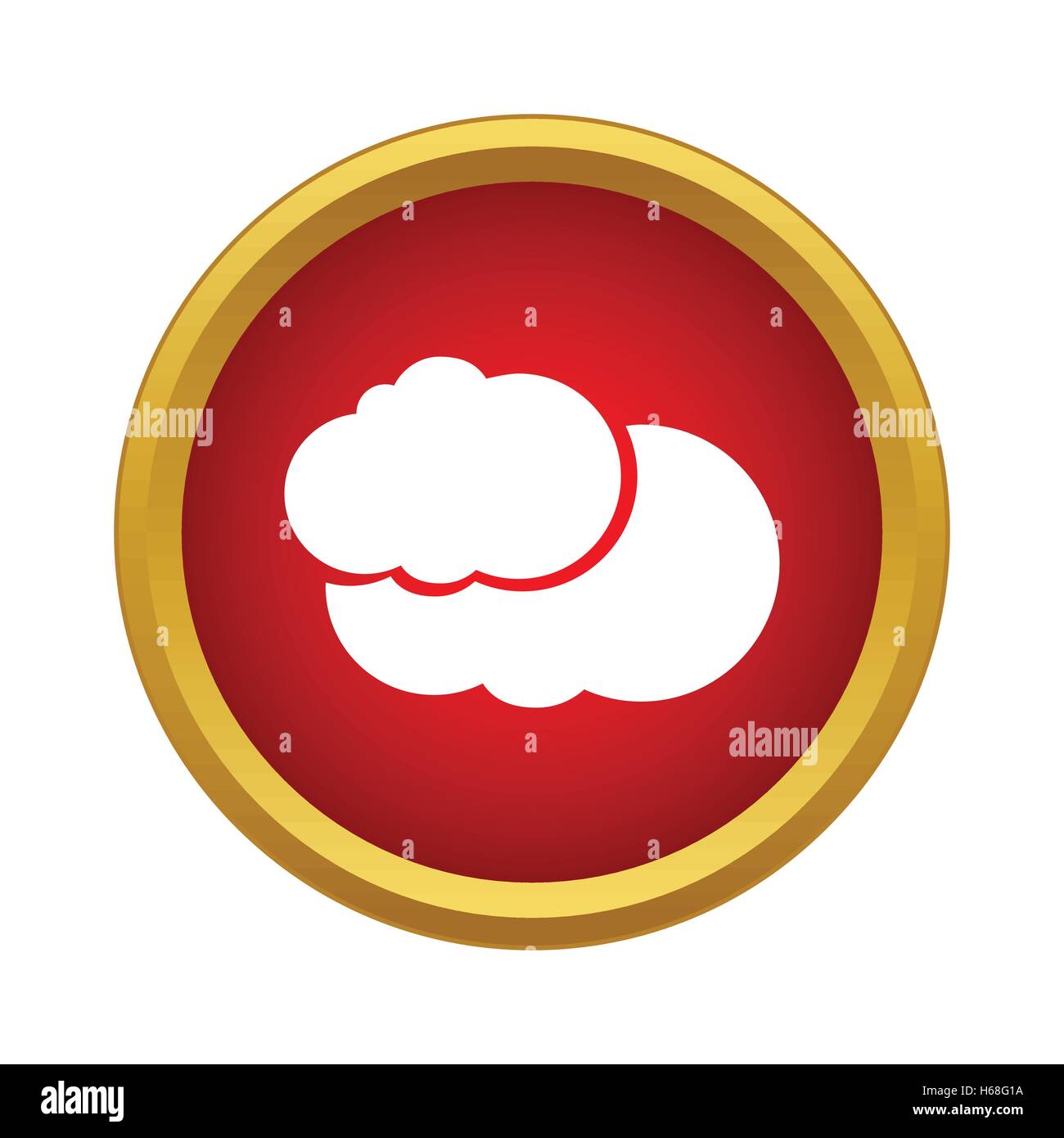 Two clouds icon, simple style Stock Vector Image & Art - Alamy
