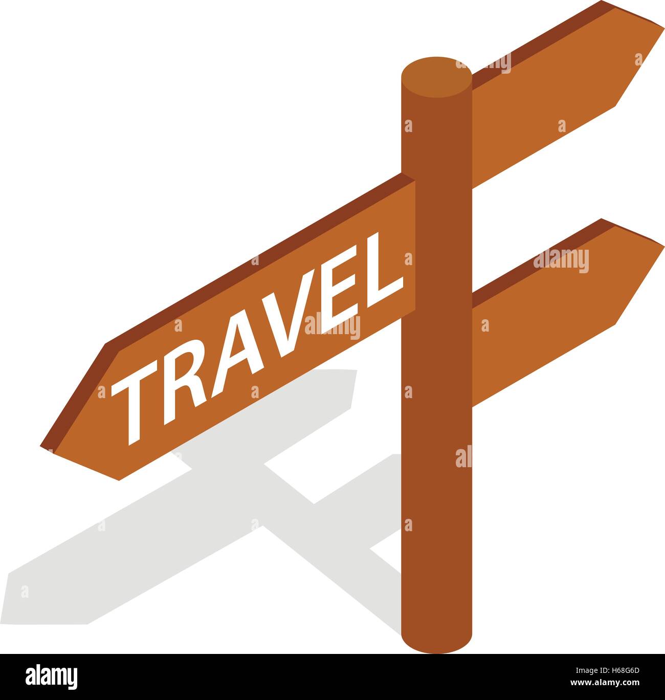 Road sign for travelers icon, isometric 3d style Stock Vector Image ...