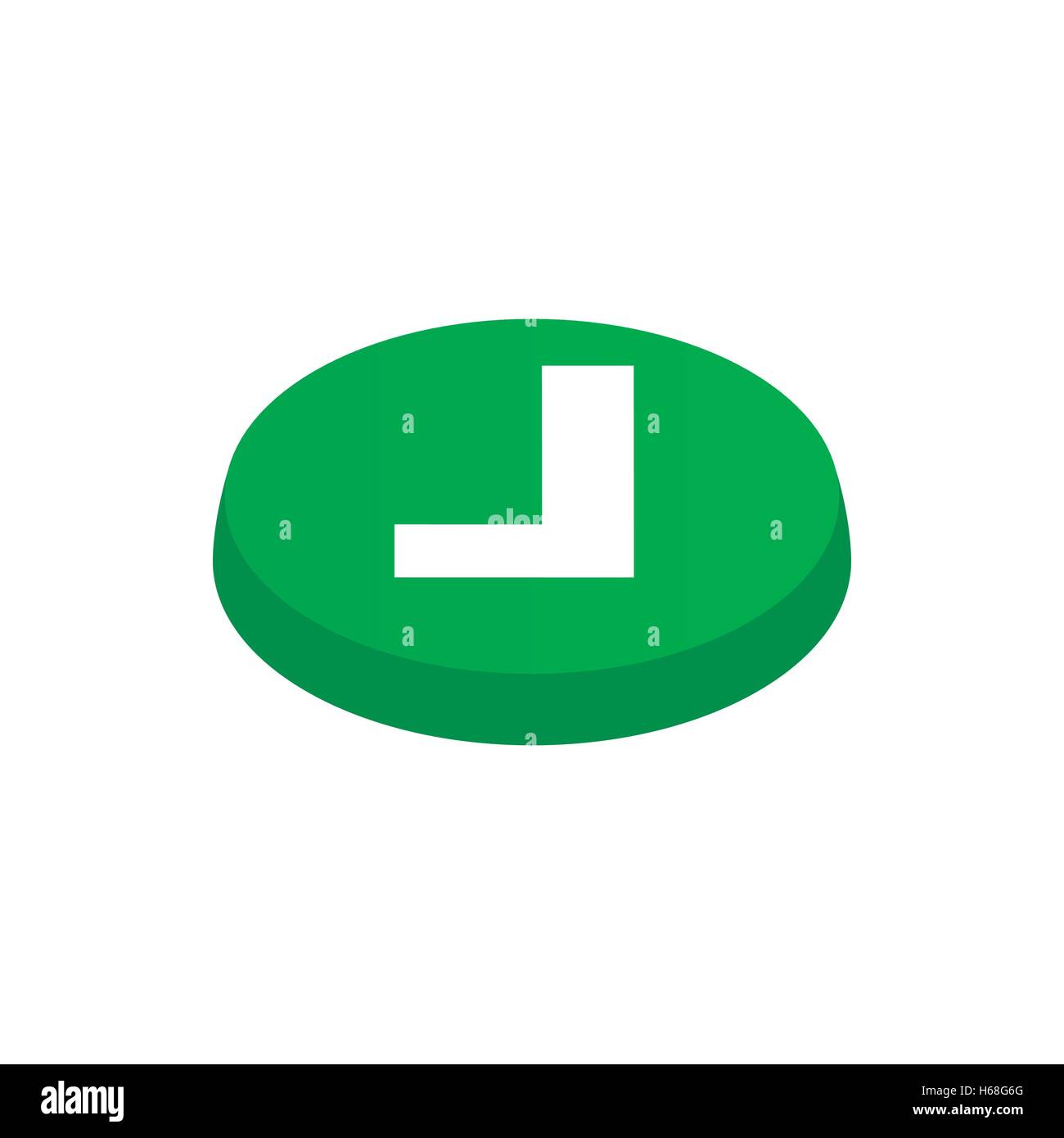 Confirmation button icon, isometric 3d style Stock Vector Image & Art ...