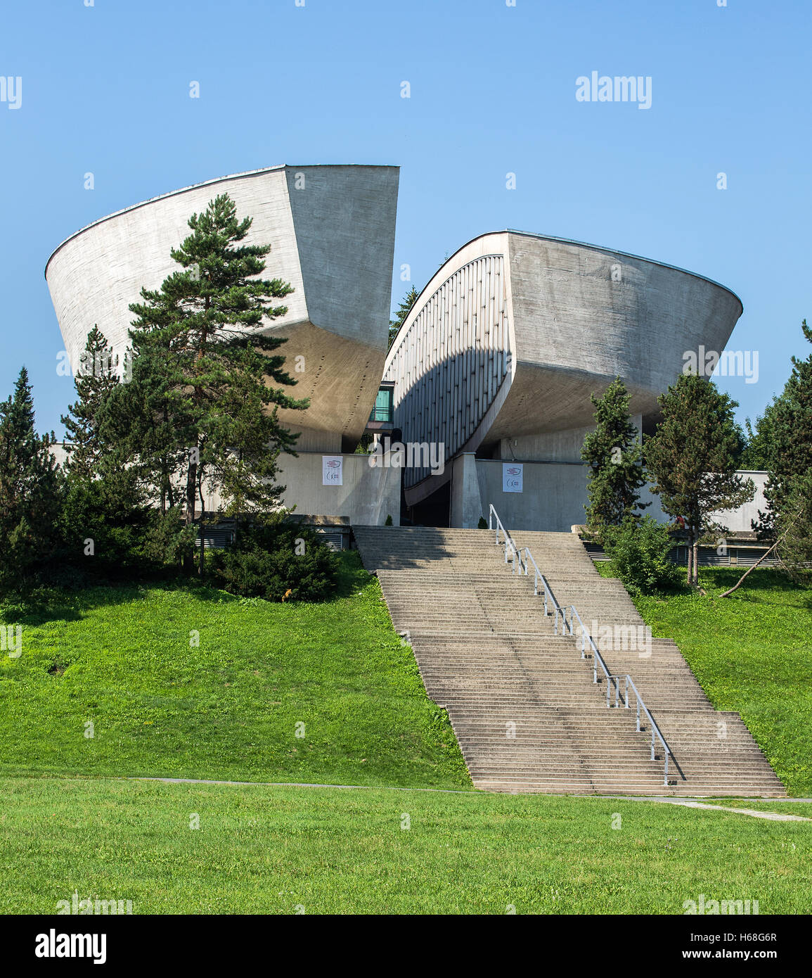 Banska Bystrica, Slovakia - august 07, 2015: Modern building of Museum ...