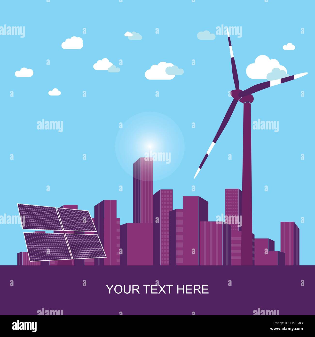 Renewable energy on planet earth - background Stock Vector Image & Art ...