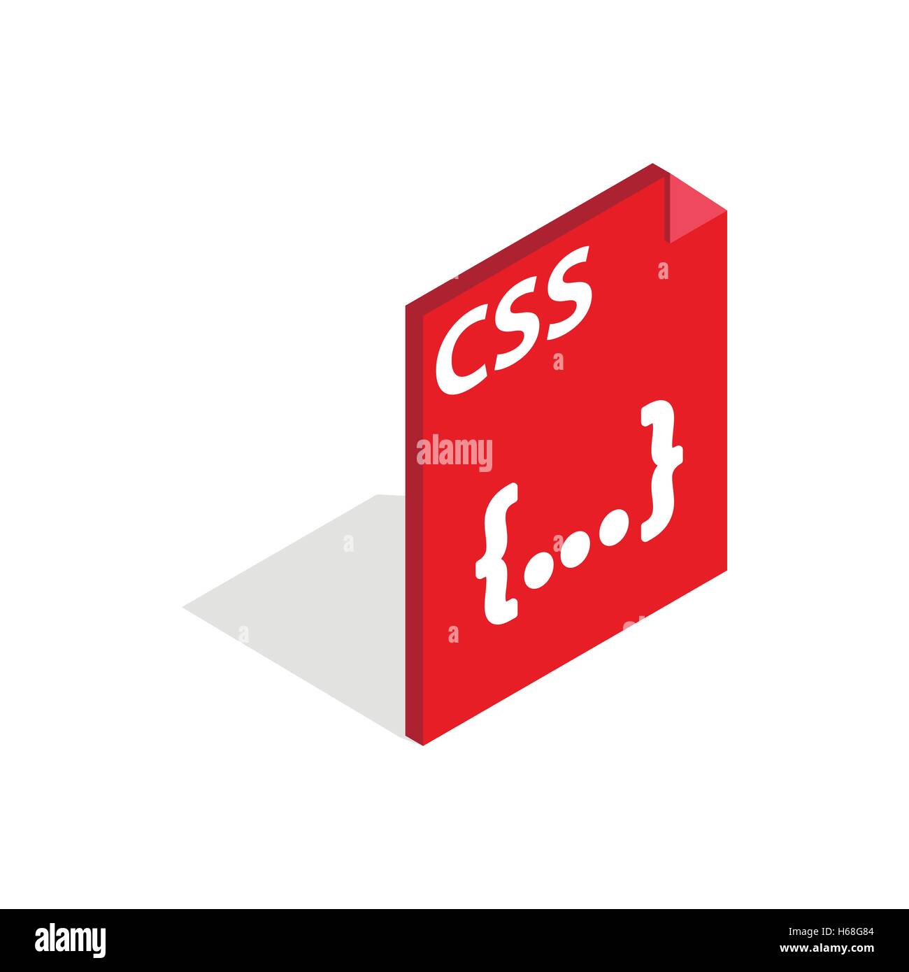 CSS file extension icon, isometric 3d style Stock Vector Image & Art ...