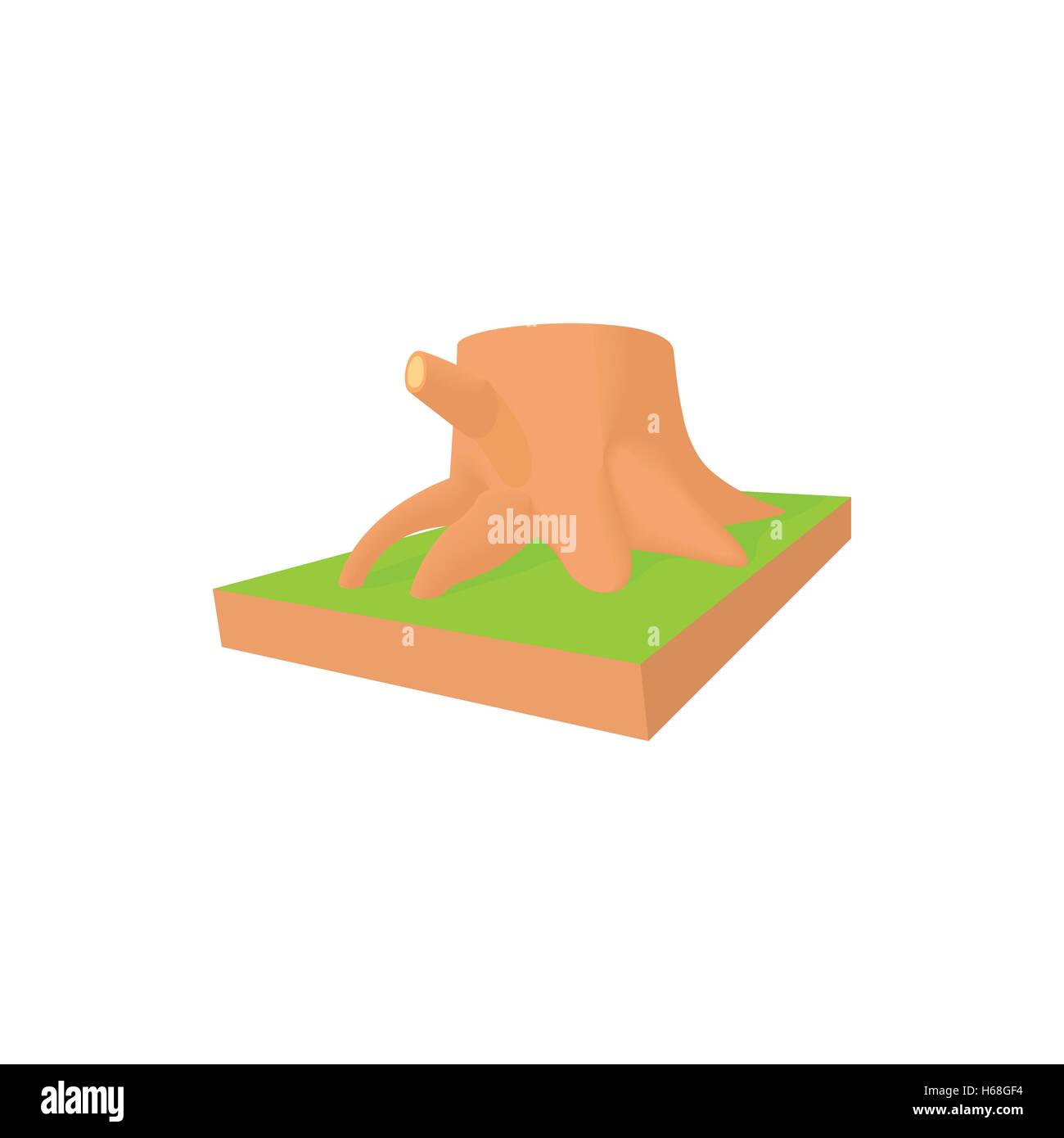Tree stump icon in cartoon style Stock Vector Image & Art - Alamy