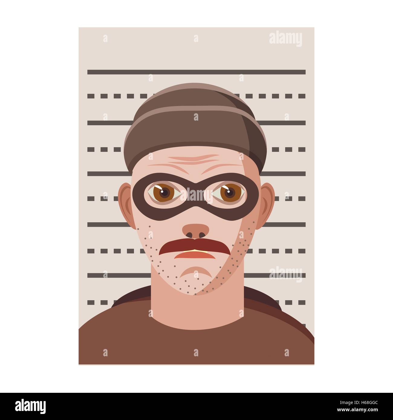 Mugshot in police Stock Vector Images - Alamy