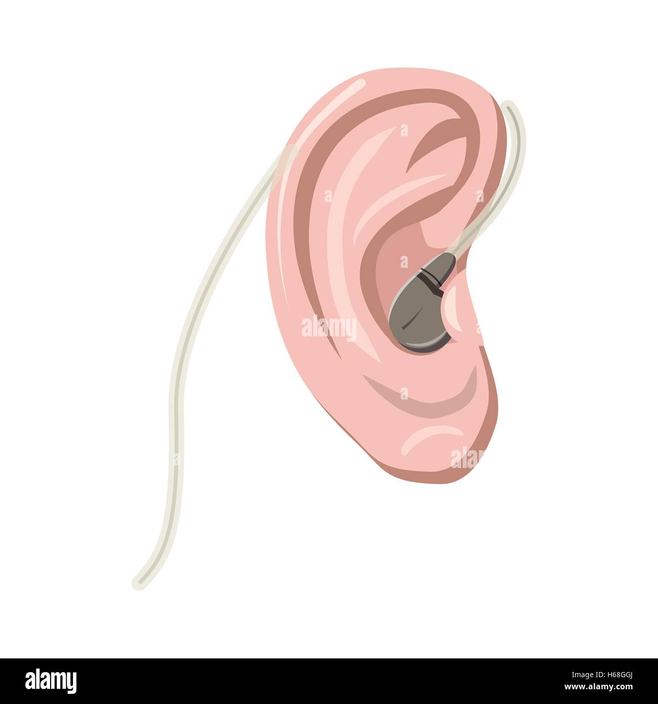 Hearing ear icon in cartoon style Stock Vector Image & Art - Alamy