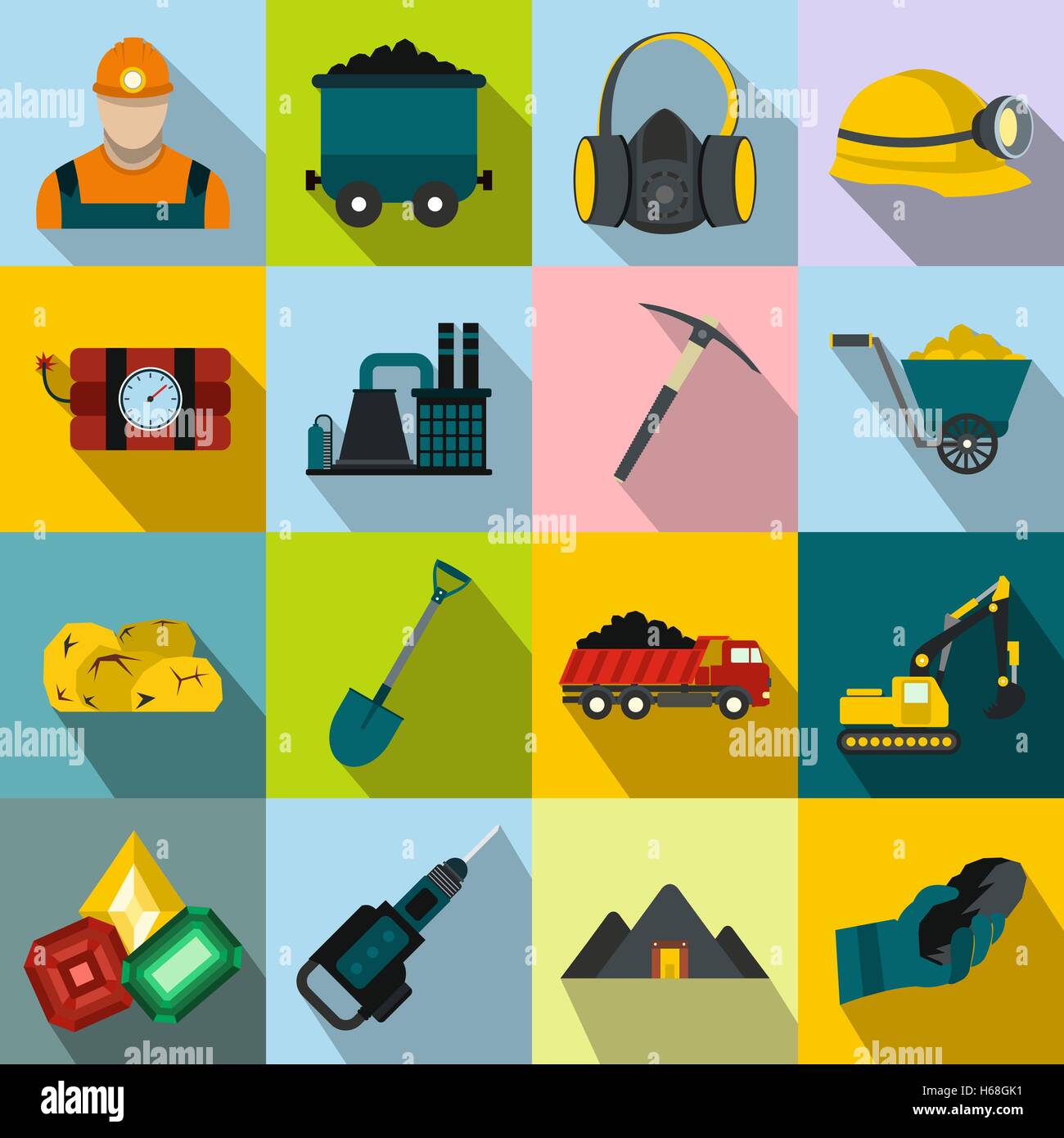 Mining icons flat set Stock Vector Image & Art - Alamy Mining icons flat set Stock Vector Image & Art - Alamy