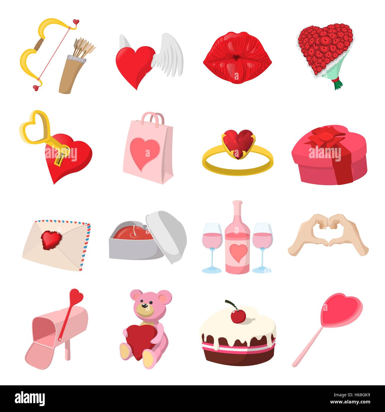 Champagne icons set cartoon Cut Out Stock Images & Pictures - Alamy