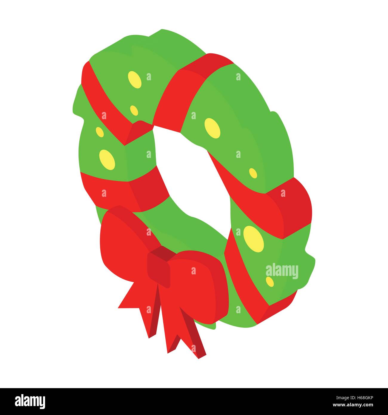 Christmas wreath logo with bow Stock Vector Images - Alamy