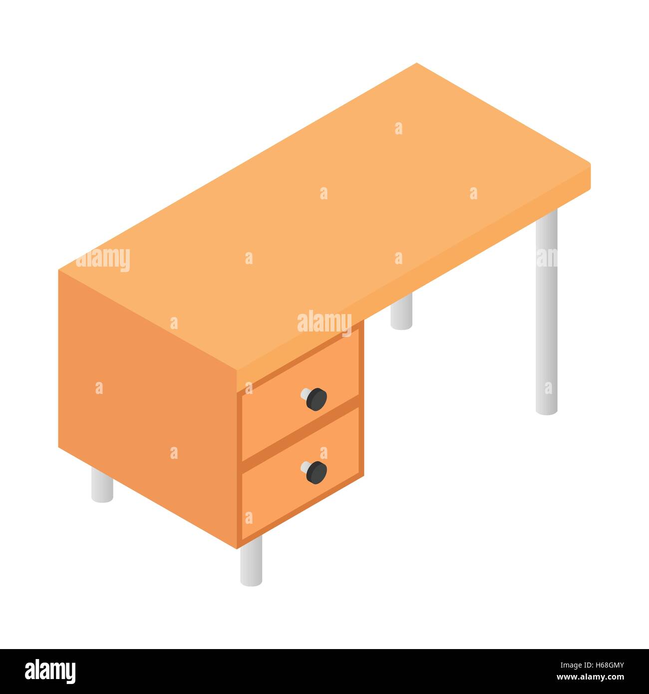 Office table isometric 3d icon Stock Vector Image & Art - Alamy
