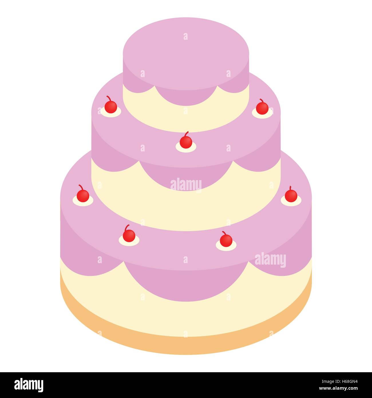 Wedding cake isometric 3d icon Stock Vector Image & Art - Alamy