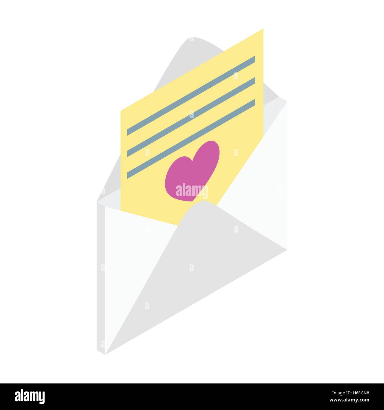 Isometric vector open envelope hi-res stock photography and images - Alamy
