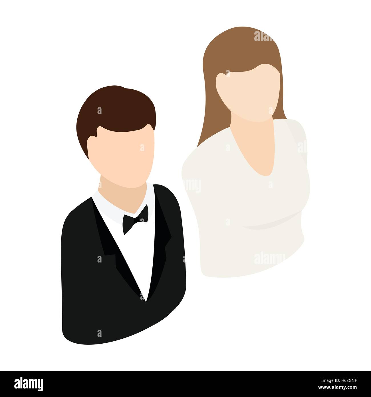 Bride and groom isometric 3d icon Stock Vector Image & Art - Alamy