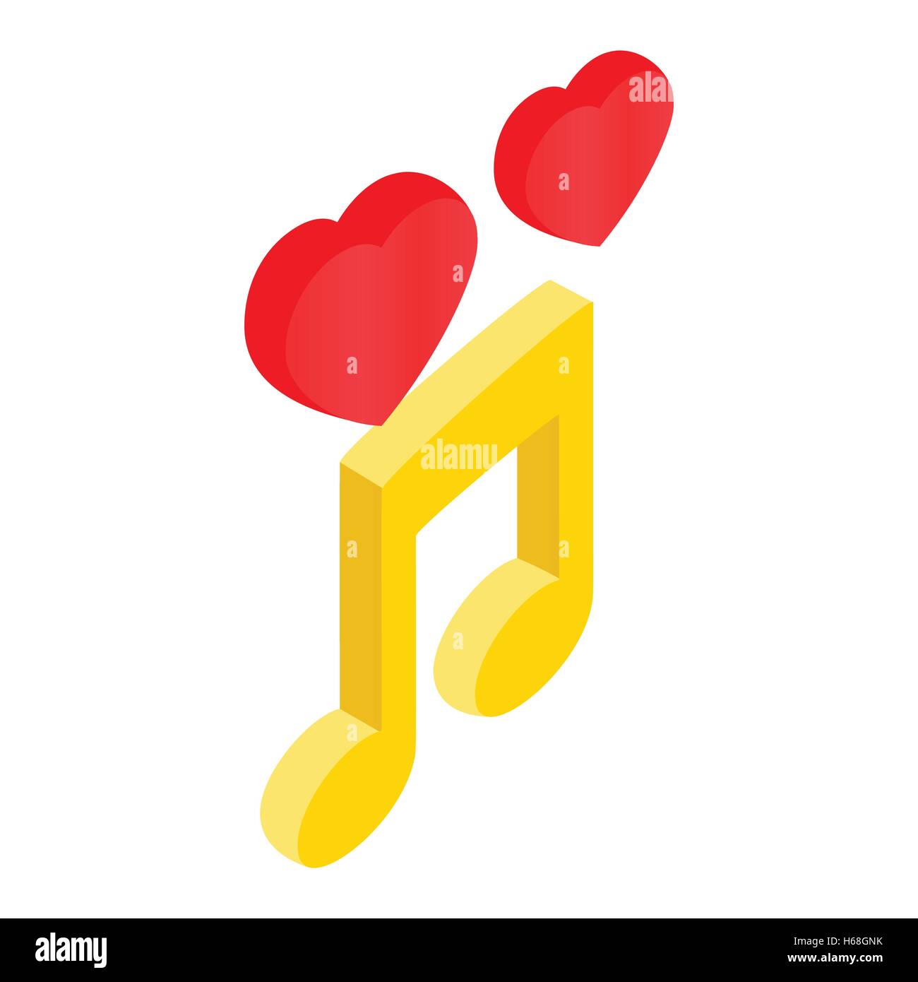 Romantic music isometric 3d icon Stock Vector Image & Art - Alamy