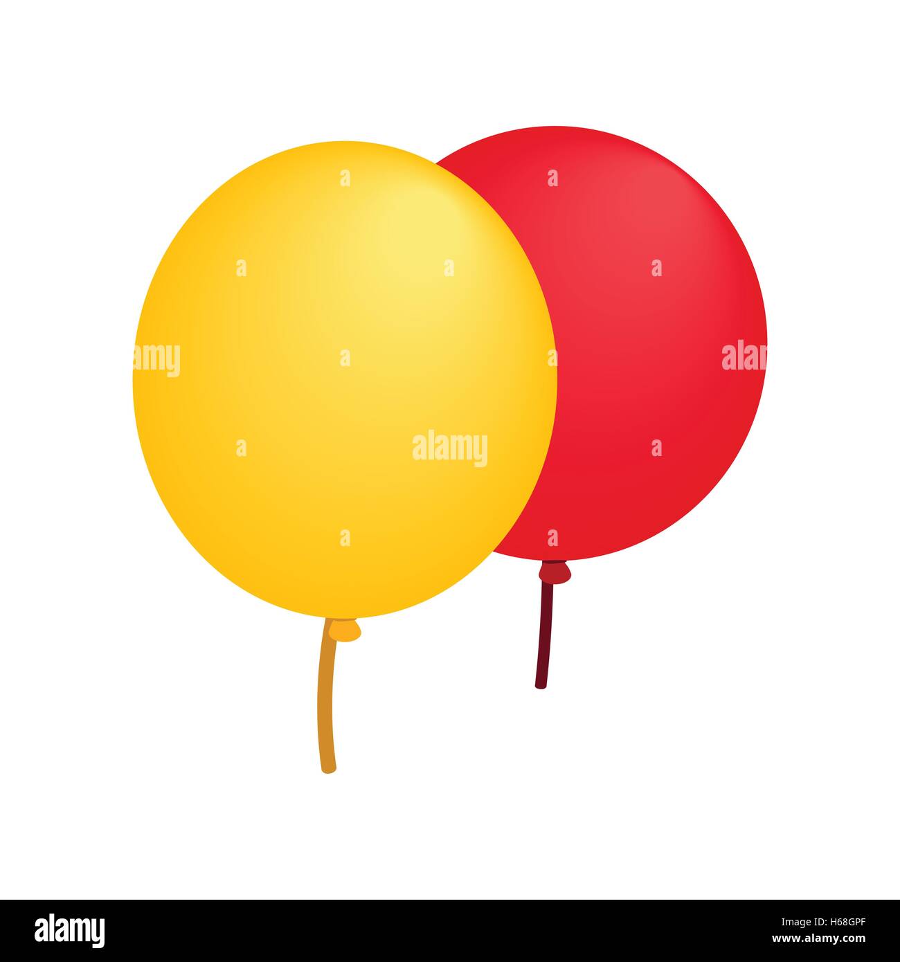 Two happy yellow balloons Stock Vector Images - Alamy