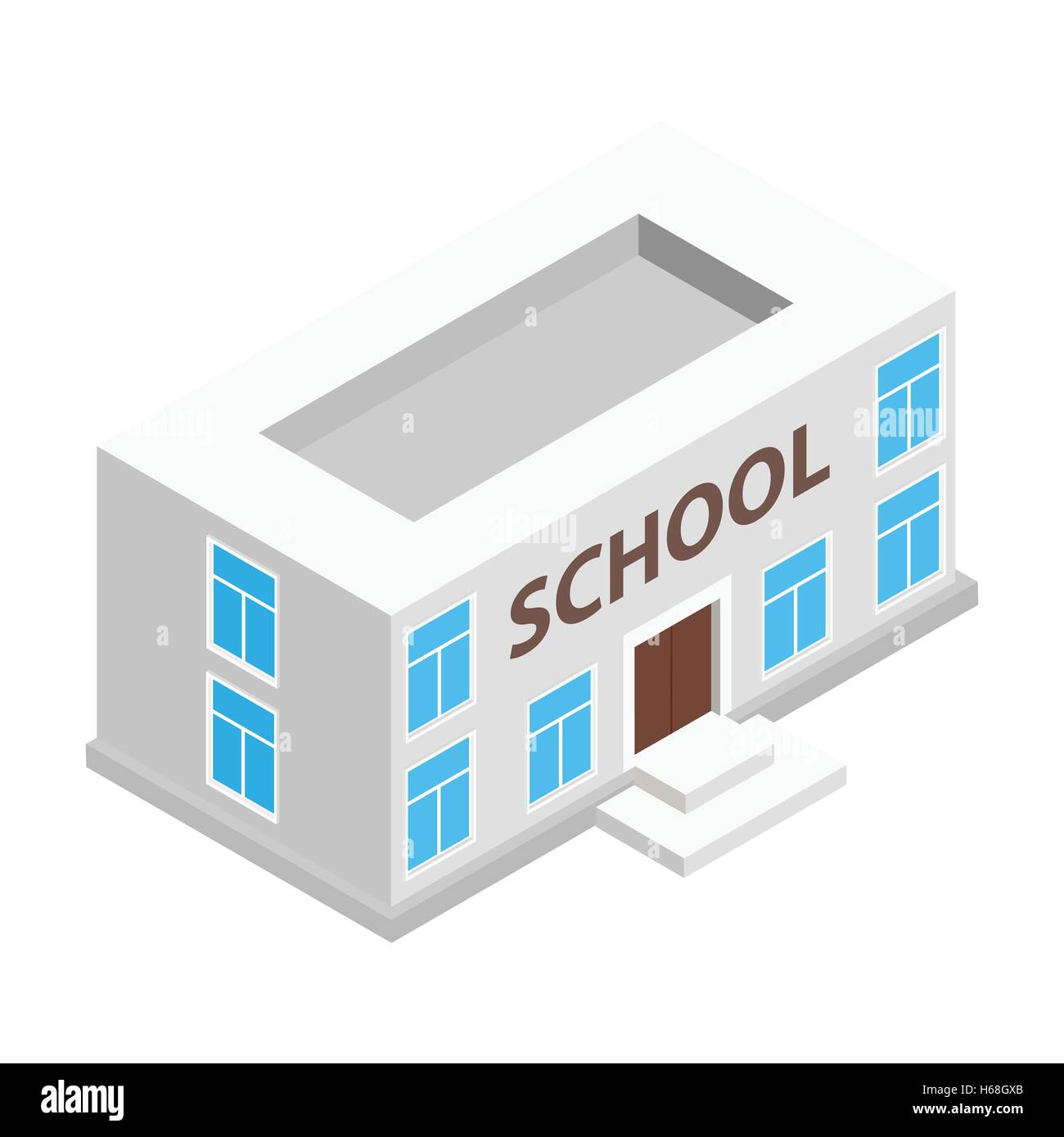 School building isometric 3d icon Stock Vector Image & Art - Alamy