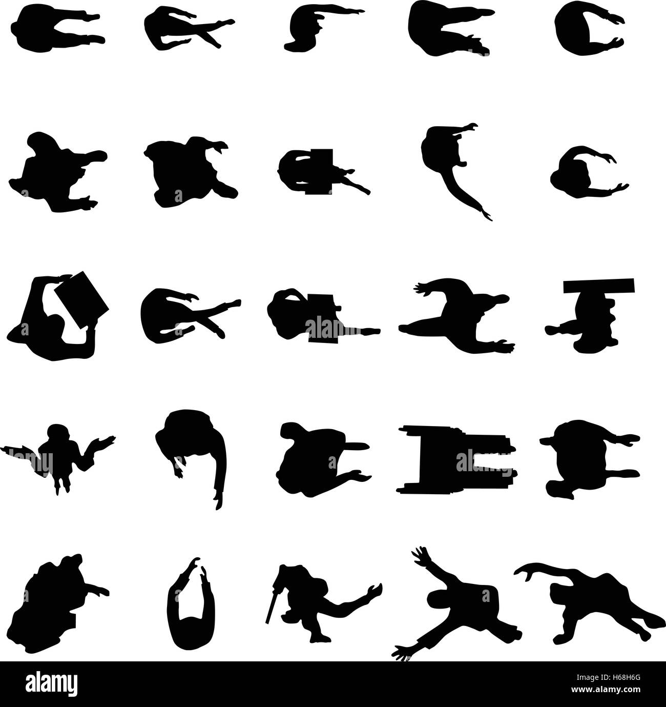 People silhouettes. View from above Stock Vector Image & Art - Alamy