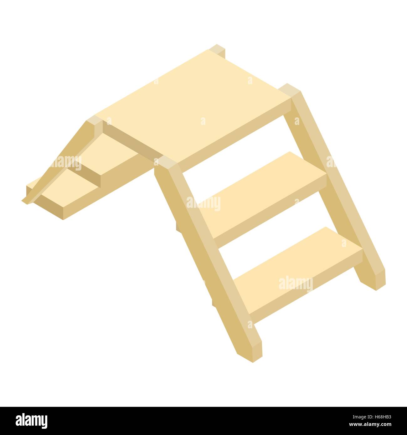 Wooden ladder isometric 3d icon Stock Vector Image & Art - Alamy