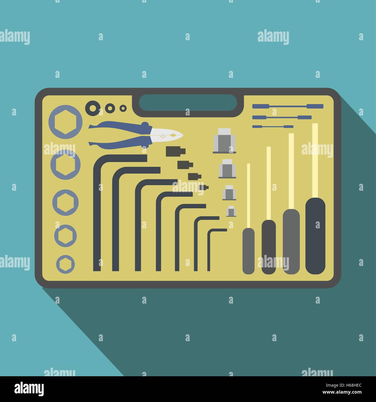 Hand tools set, flat design Stock Vector Image & Art - Alamy