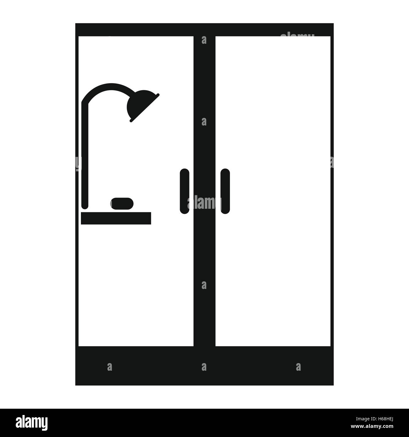 Shower cabin black simple icon Stock Vector Image & Art - Alamy