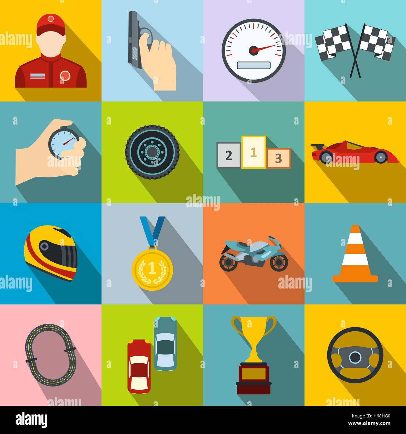 Car racing flat icons Stock Vector Image & Art - Alamy Car racing flat icons Stock Vector Image & Art - Alamy
