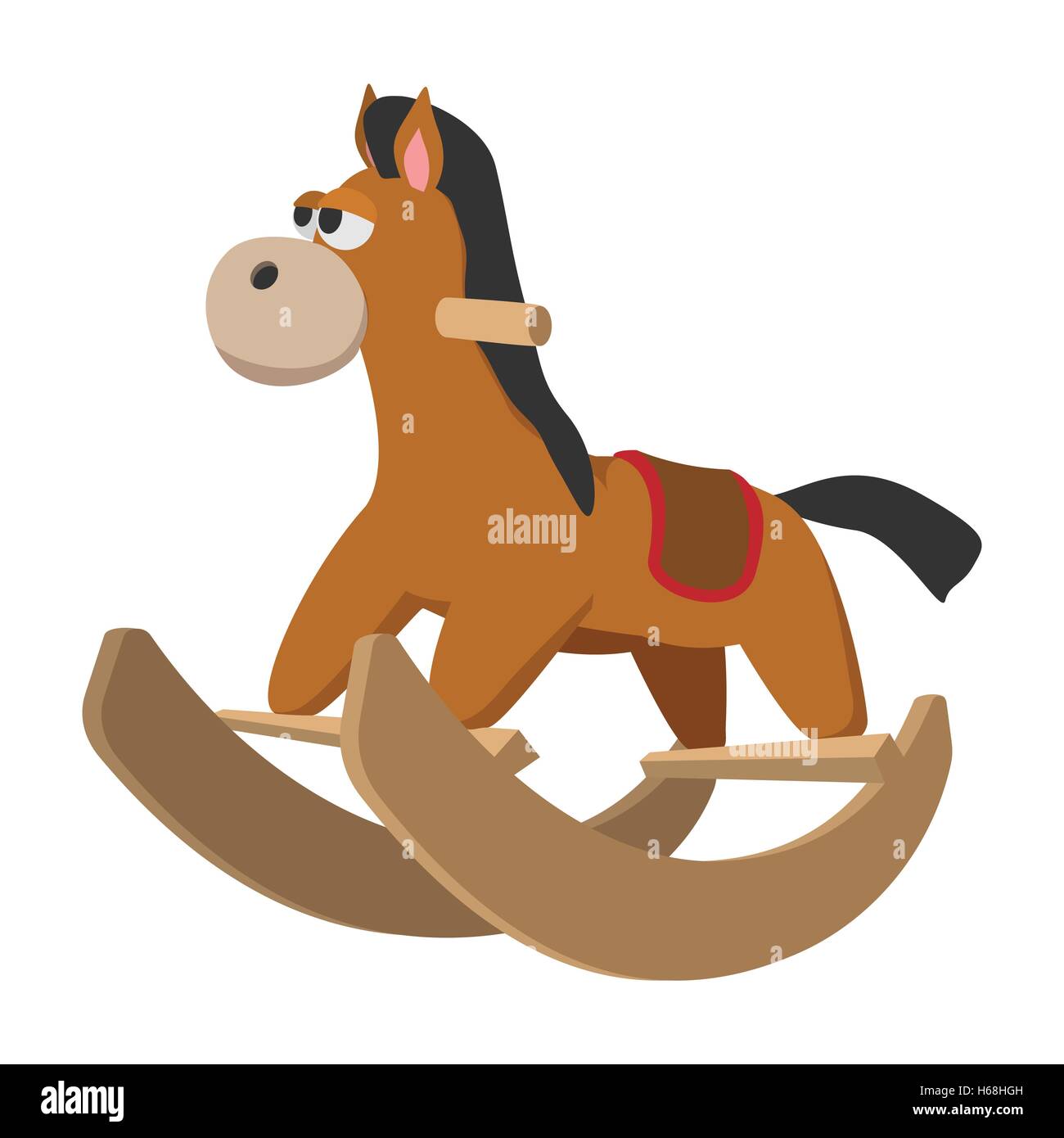 Boy girl rocking horse Stock Vector Images - Alamy