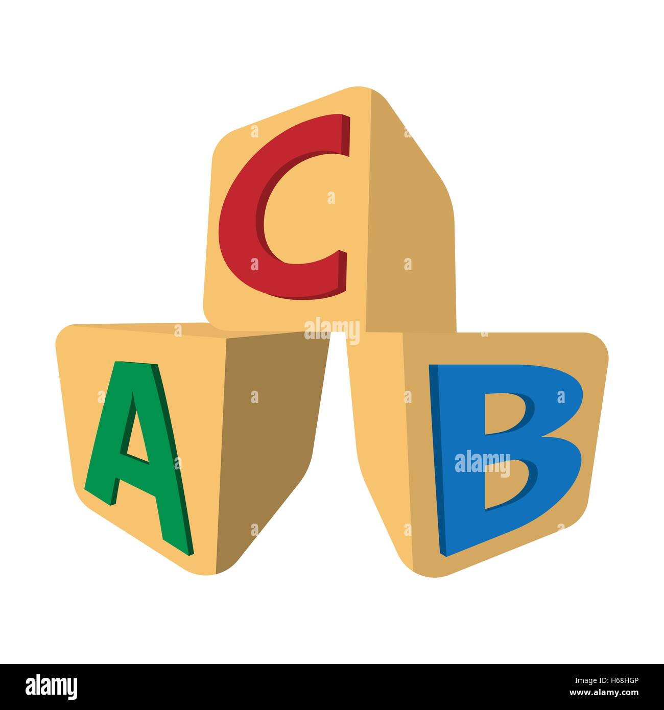 Wooden cubes letters Stock Vector Images - Alamy