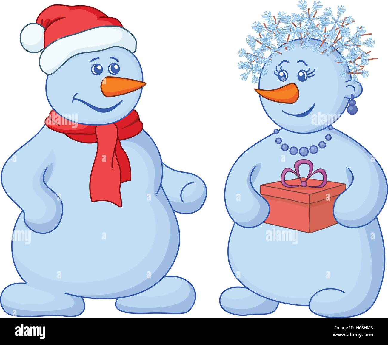 Snowballs with a gift box Stock Vector Image & Art - Alamy