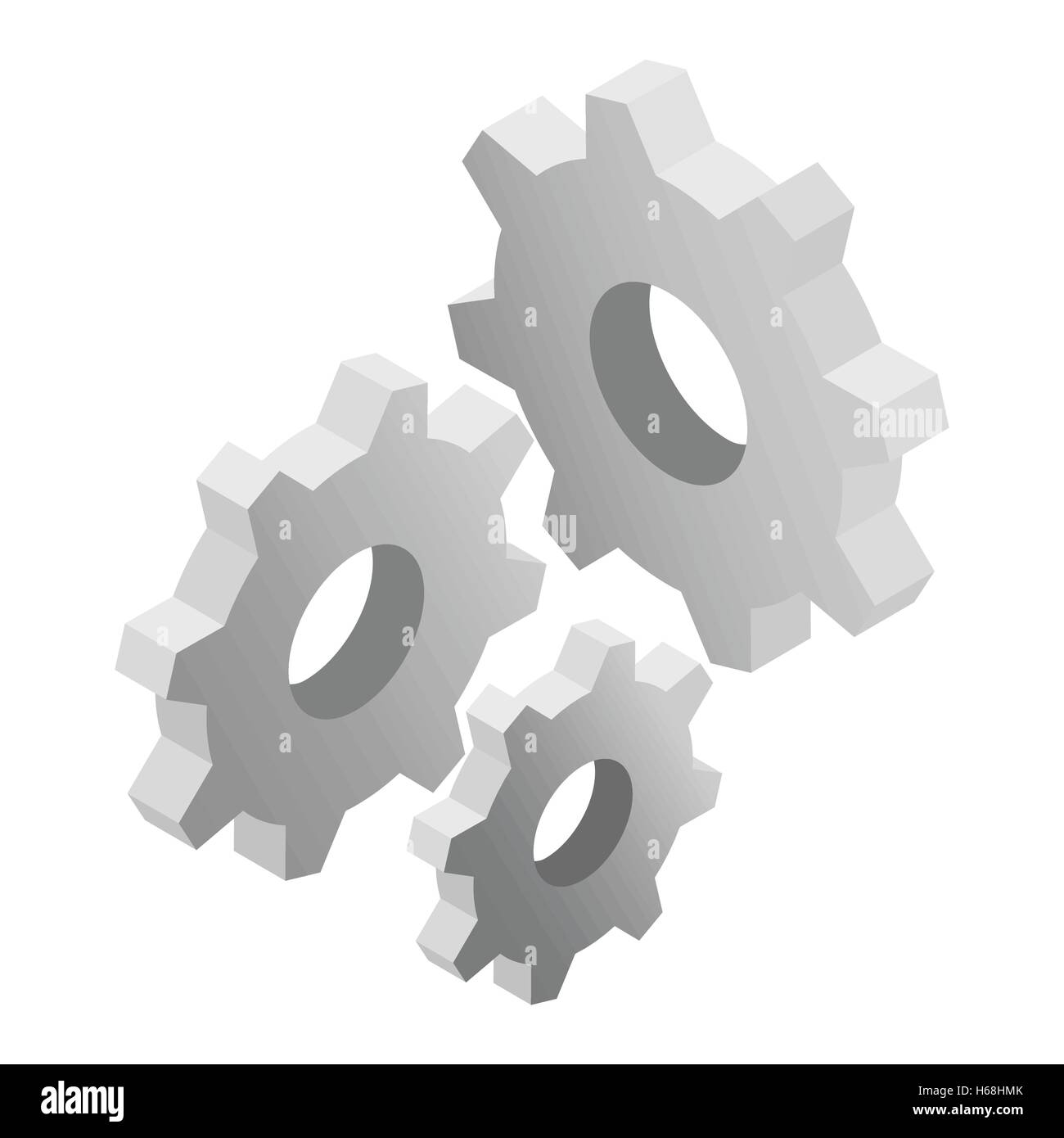 Gears isometric 3d icon Stock Vector Image & Art - Alamy