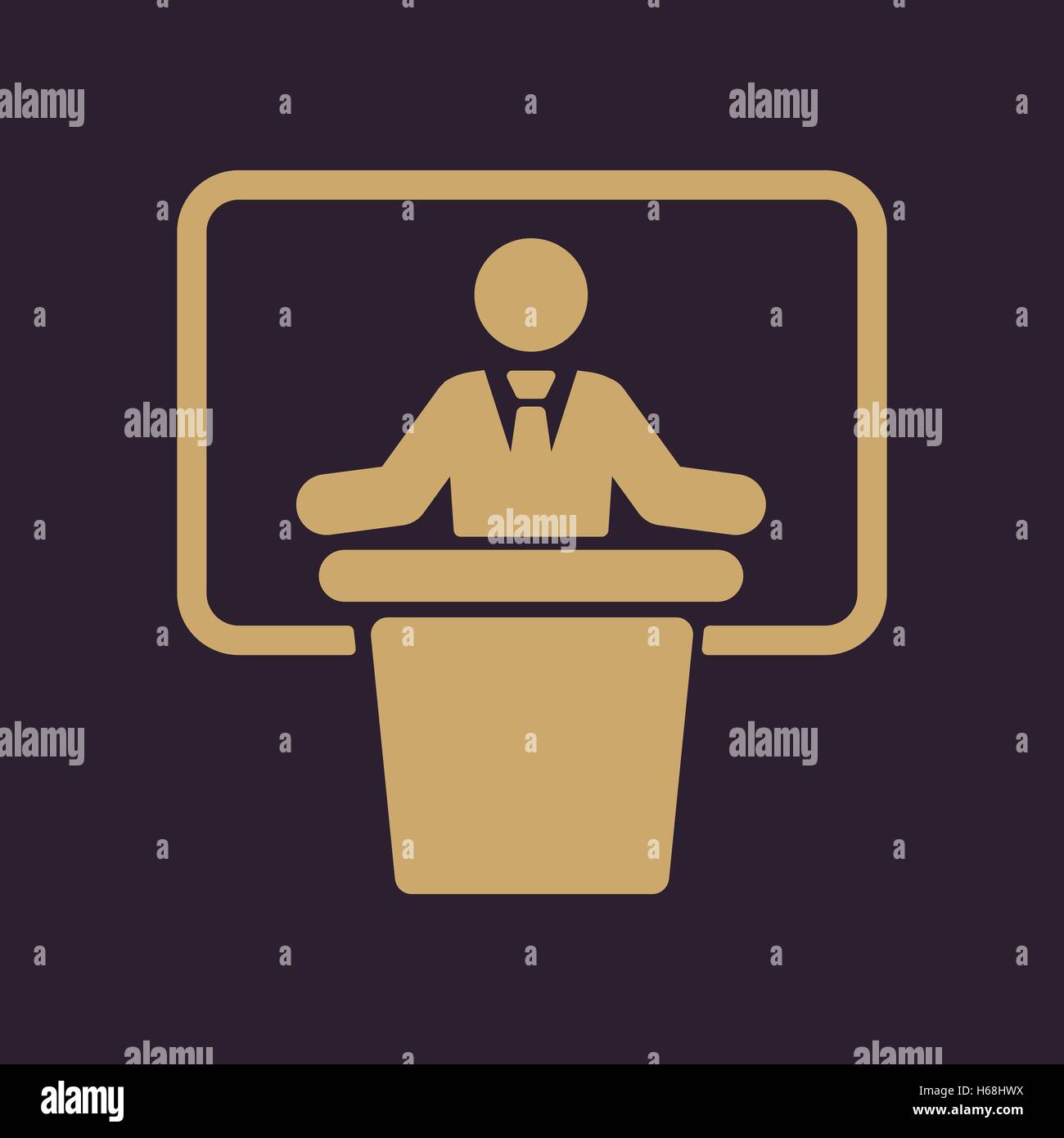 The speech icon. Speak and broadcaster, orator, presentation ...