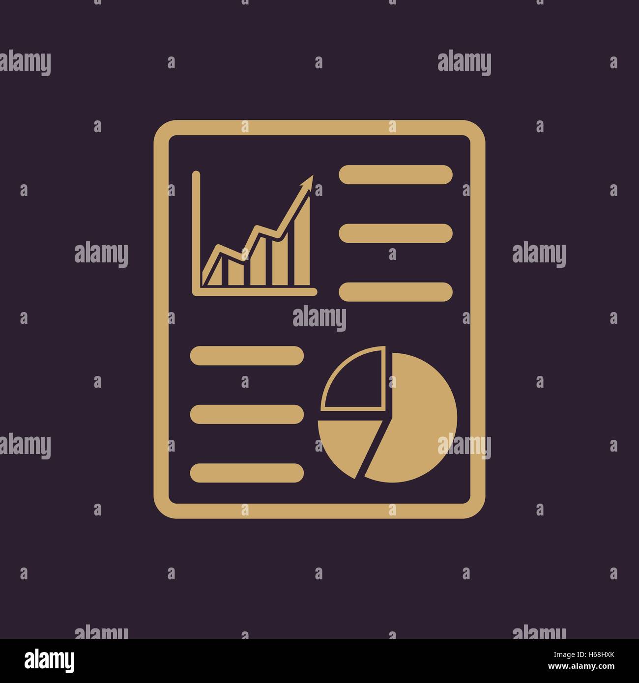 The business report icon. Audit and analysis, document, plan symbol ...