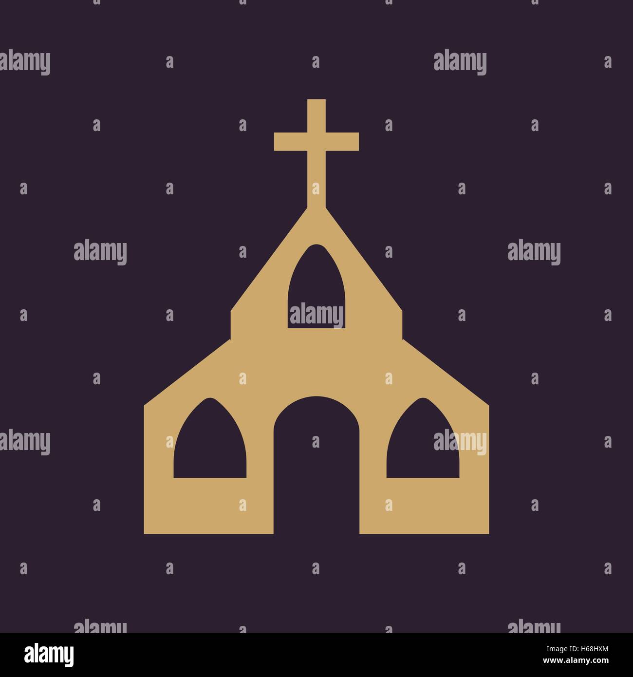 Church front cross Stock Vector Images - Alamy