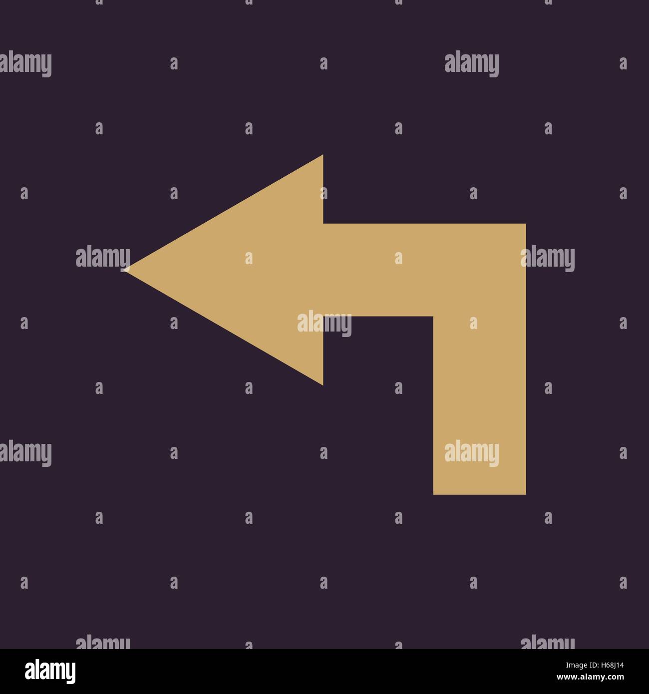 The left icon. Direction and arrow, navigation symbol. Flat Stock ...