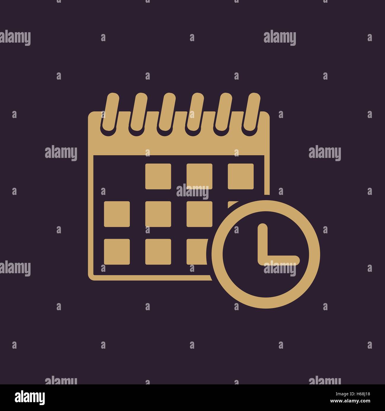 The calendar icon. Reminder and event, time symbol. Flat Stock Vector ...