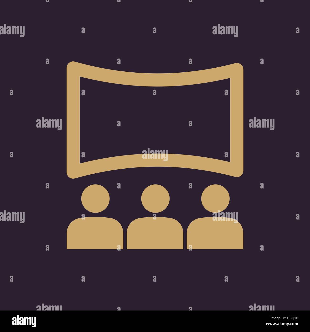 The movie house icon. Theater and show, cinema, presentation symbol ...