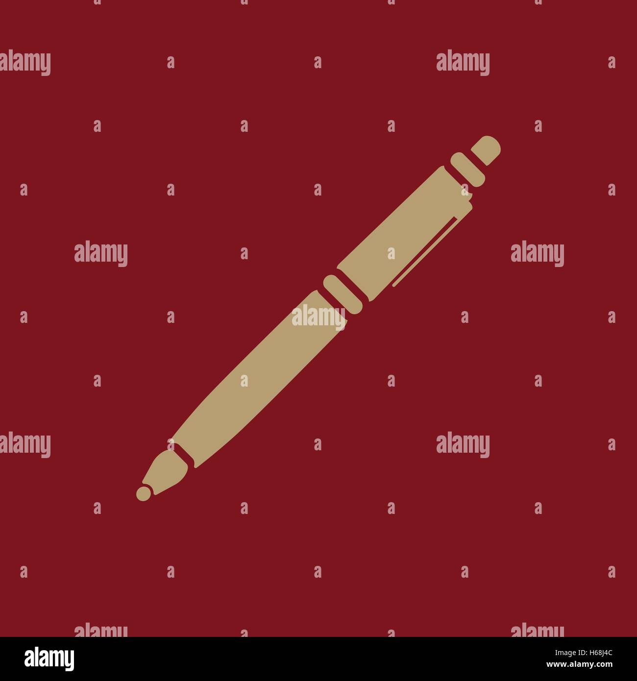 The ballpoint pen icon. Pen symbol. Flat. Vector Stock Vector Image ...