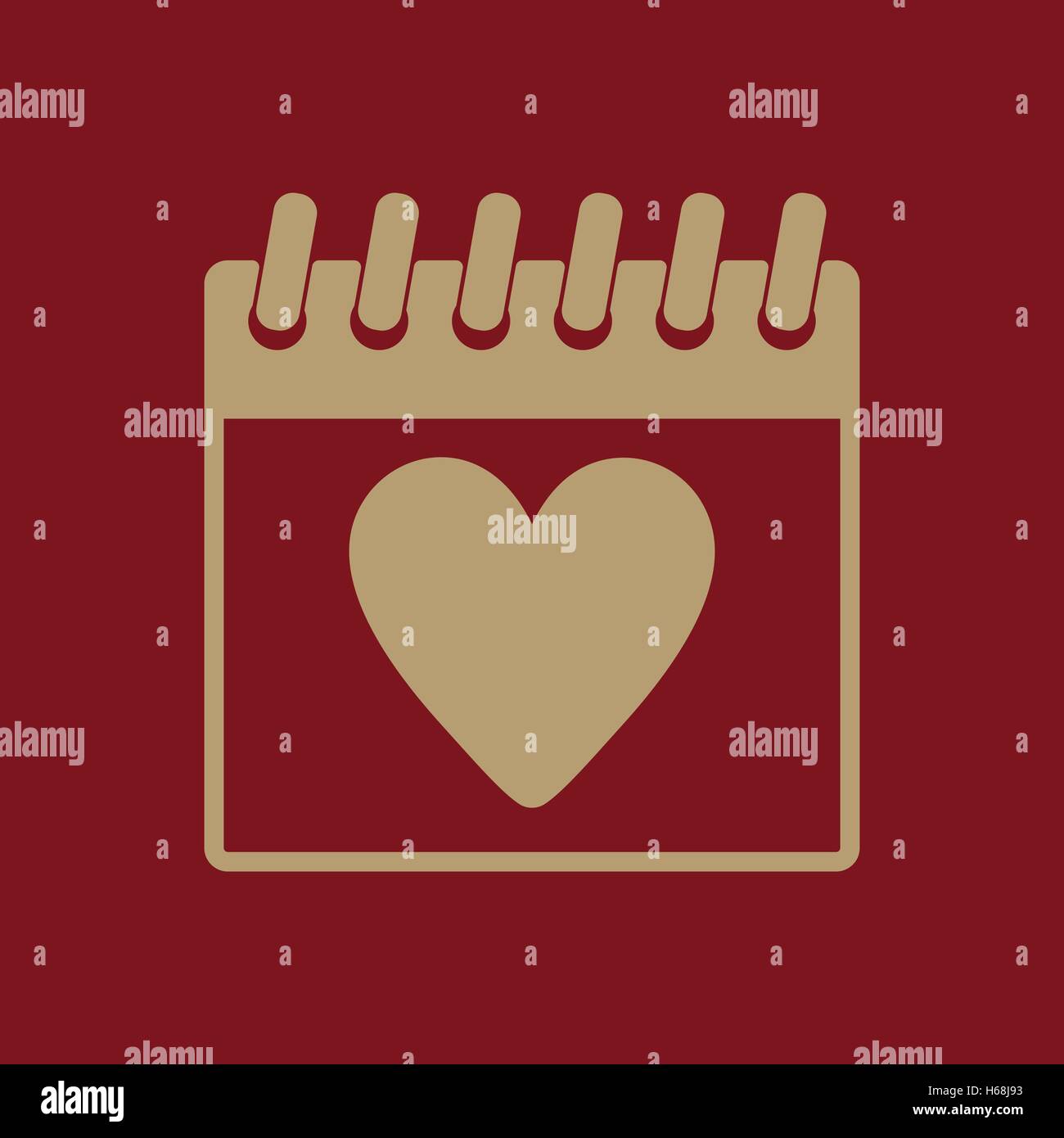 The calendar icon. Valentines day symbol Stock Vector Image & Art - Alamy