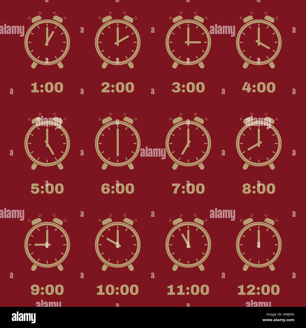 The Alarm Clock icon. alarm clock symbol. Set Stock Vector Image & Art ...